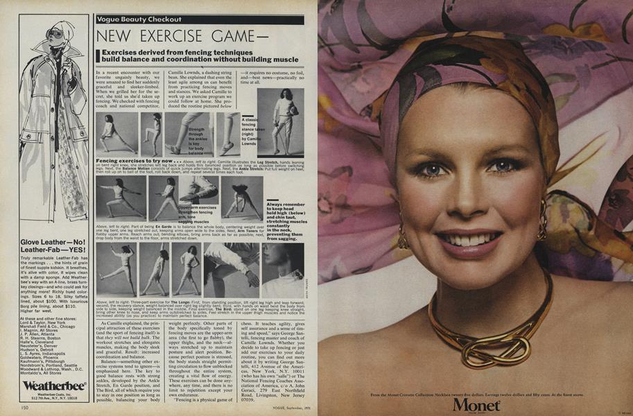 New Exercise Game | Vogue | SEPTEMBER 1975