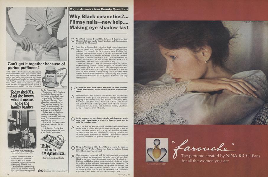 Vogue Answers Your Beauty Questions | Vogue | May 1976