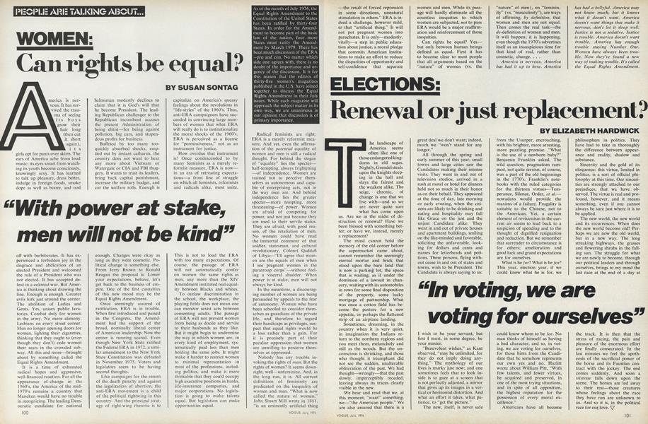 Women: Can Rights be Equal? | Vogue | JULY 1976