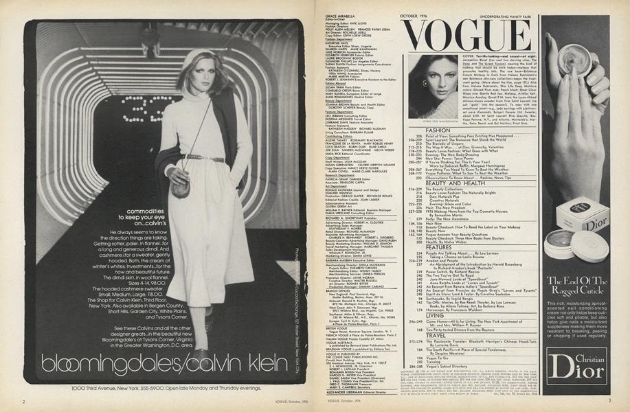 Table of Contents | Vogue | OCTOBER 1976