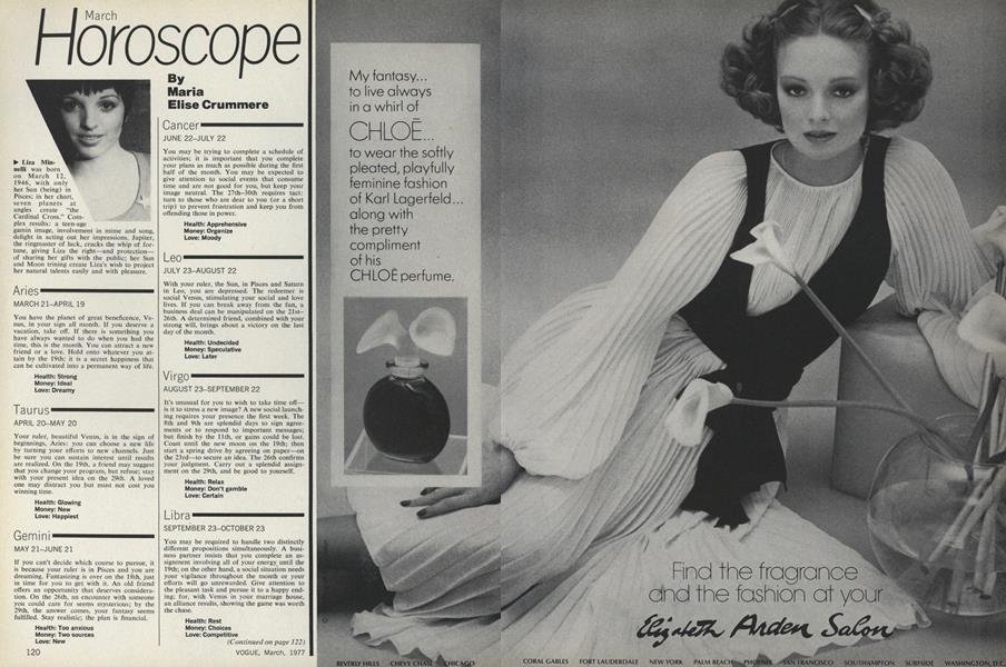 March Horoscope | Vogue | March 1977