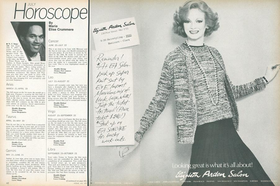 Horoscope | Vogue | JULY 1977