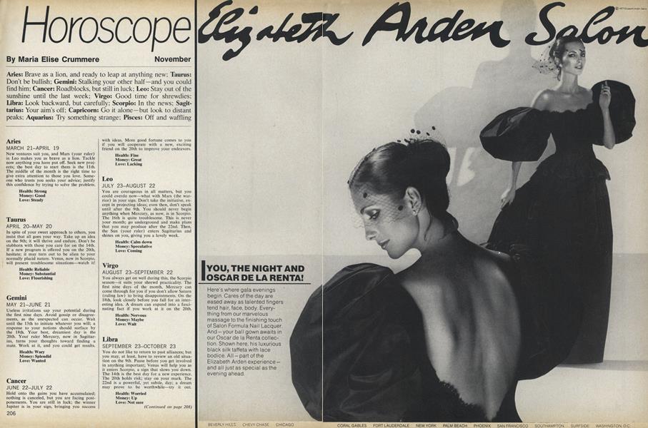 Horoscope | Vogue | NOVEMBER 1977