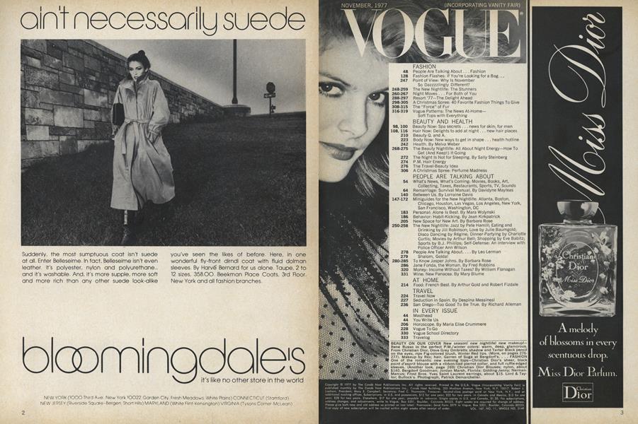 Table of Contents | Vogue | NOVEMBER 1977