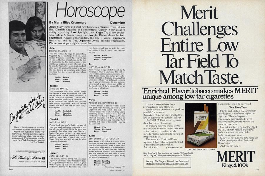 Horoscope | Vogue | DECEMBER 1977