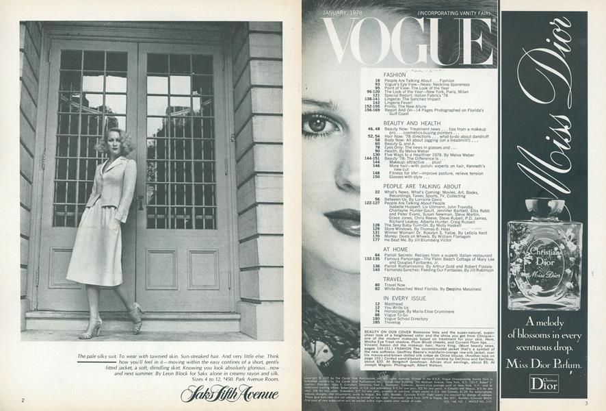 Beauty on Our Cover | Vogue | JANUARY 1978