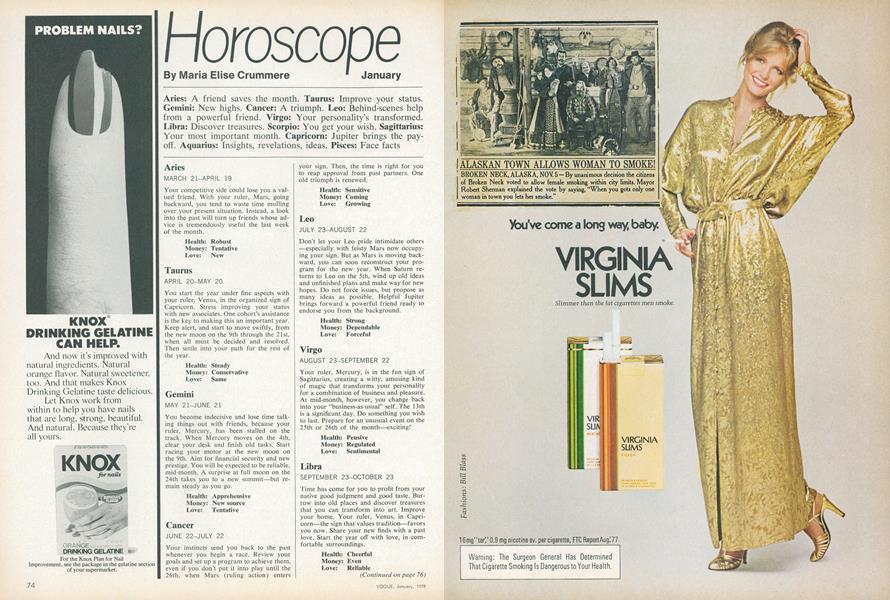 Horoscope | Vogue | JANUARY 1978