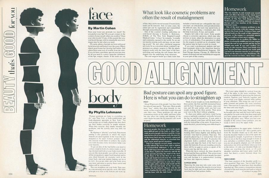 Beauty That's Good for You: Good Alignment—Body | Vogue | FEBRUARY 1978