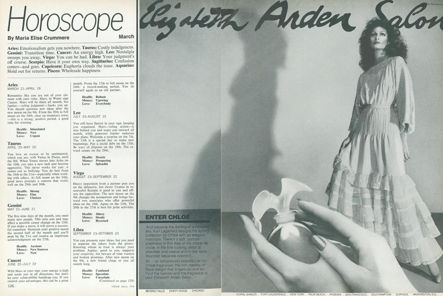 Horoscope: March | Vogue | MARCH 1978