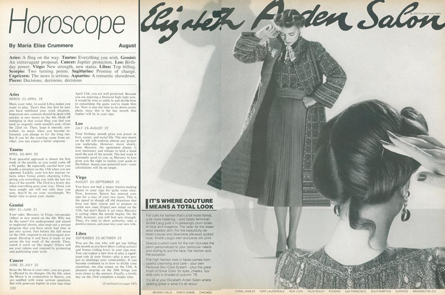 Horoscope | Vogue | AUGUST 1978
