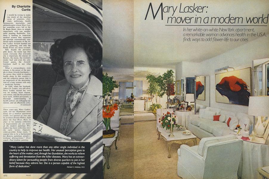 Mary Lasker: Mover in a Modern World | Vogue | SEPTEMBER, 1978