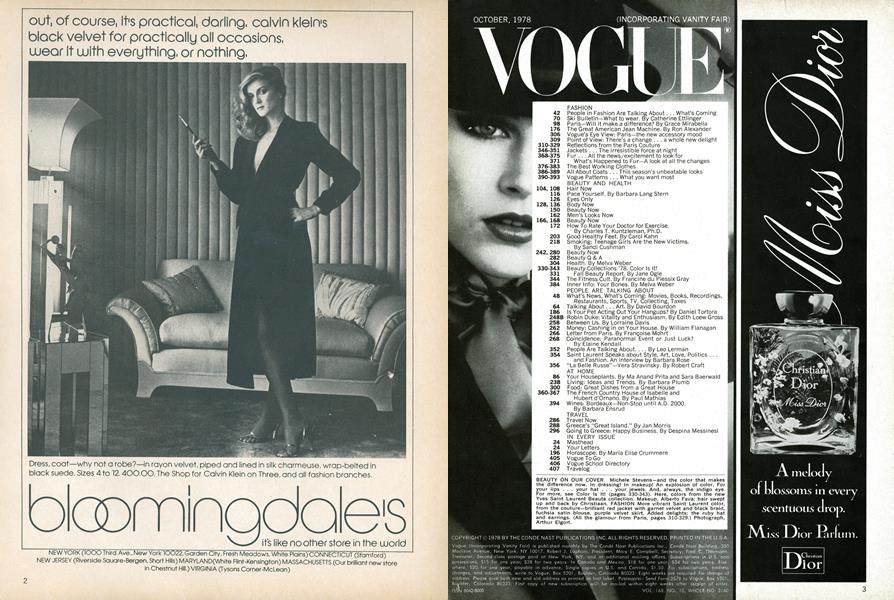 Table of Contents | Vogue | OCTOBER 1978