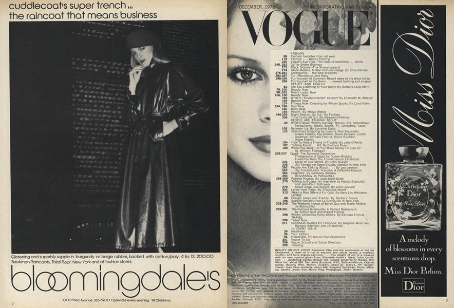 Beauty on Our Cover | Vogue | DECEMBER 1, 1978