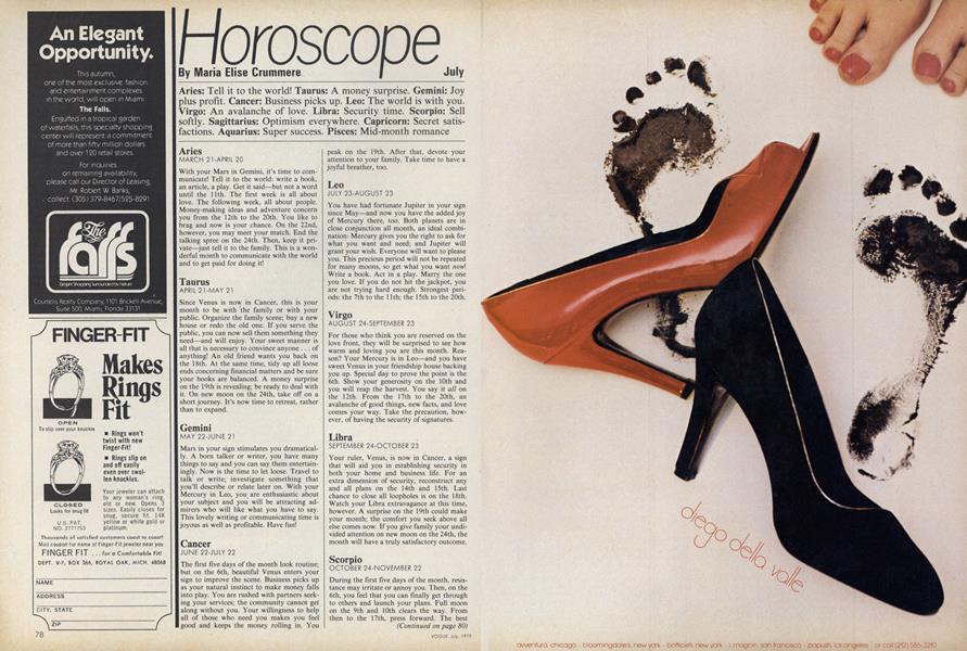 Horoscope | Vogue | JULY 1979