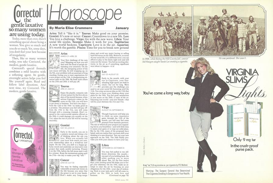 Horoscope | Vogue | JANUARY 1981