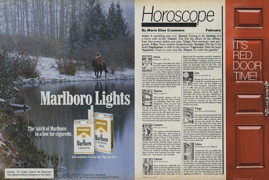 Horoscope | Vogue | february 1981