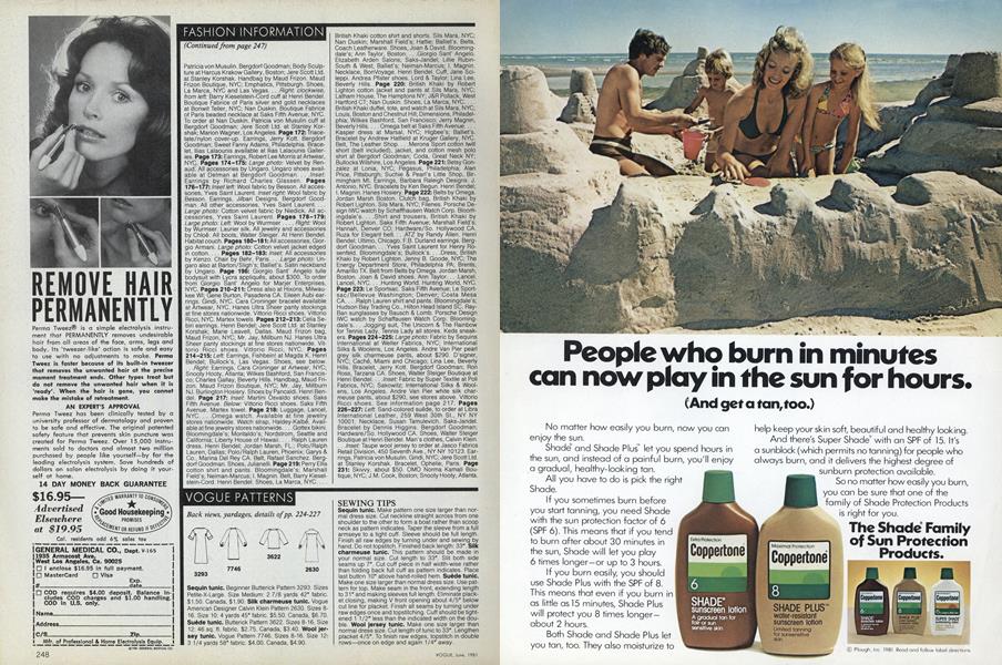 Vogue Patterns | Vogue | JUNE 1981