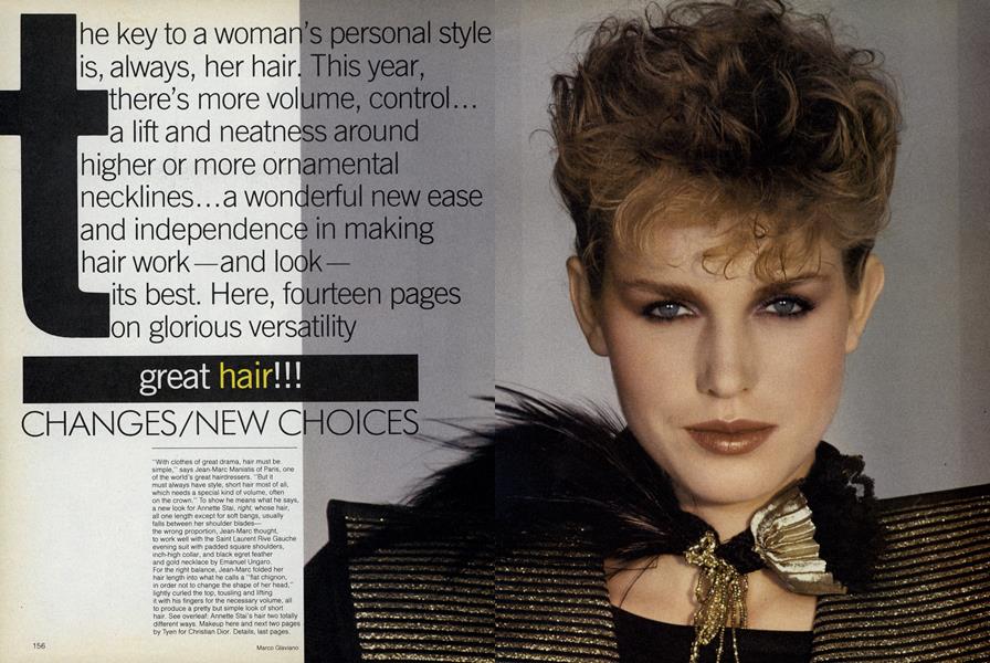 Changes, New Choices: Great Hair!!! | Vogue | JULY 1981