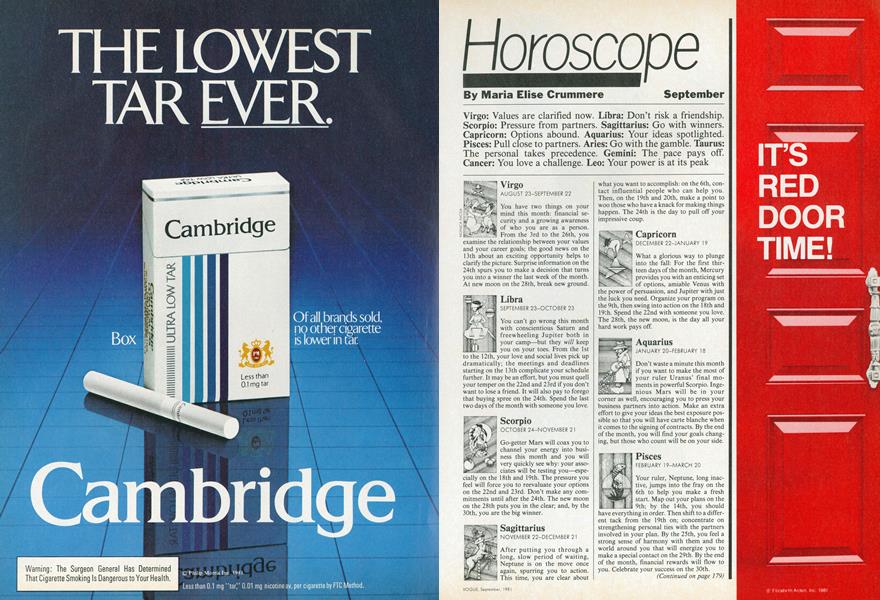 Horoscope | Vogue | SEPTEMBER 1981