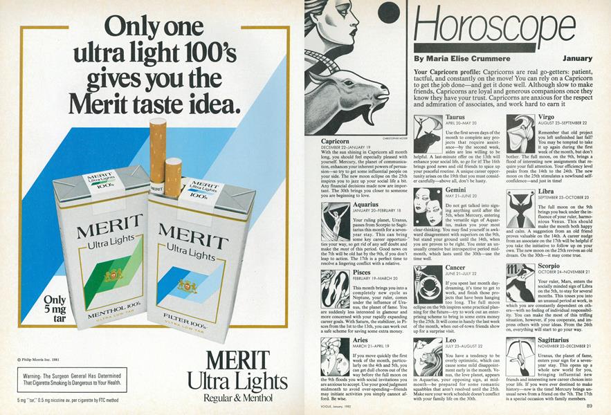 Horoscope | Vogue | JANUARY 1982