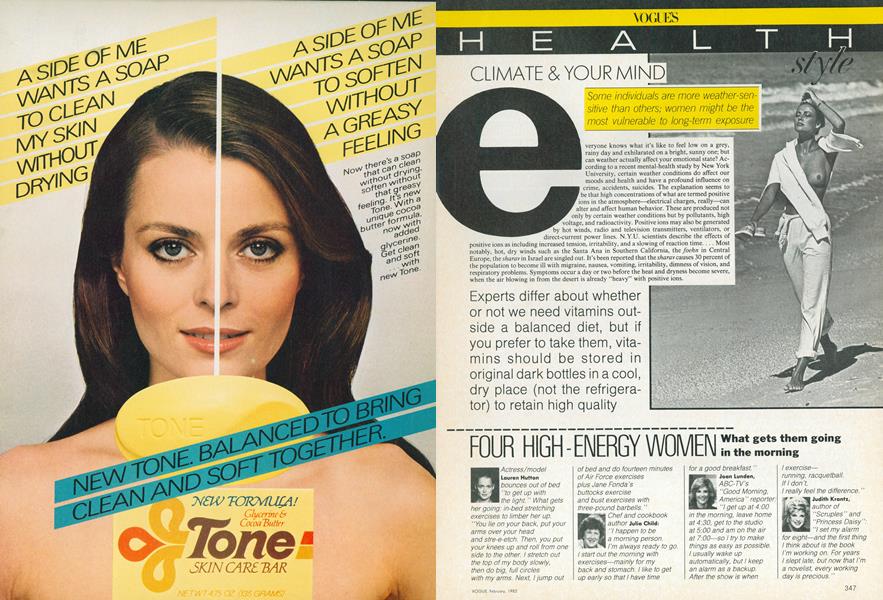 Four High-energy Women | Vogue | FEBRUARY 1982