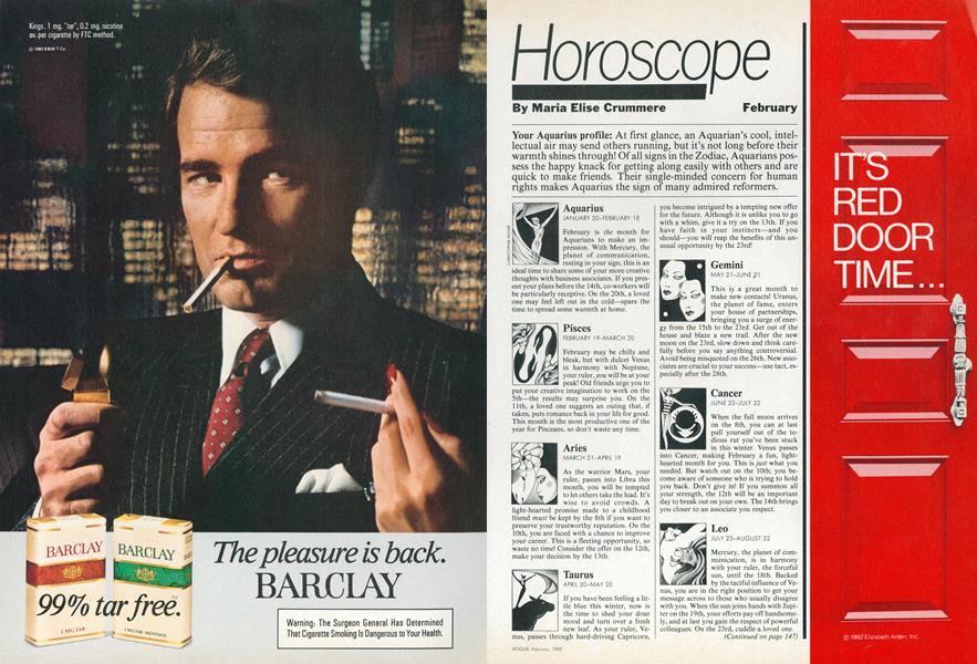 Horoscope | Vogue | FEBRUARY 1982
