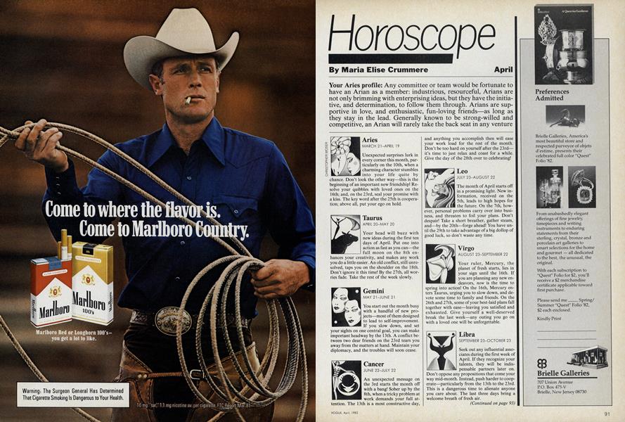 Horoscope | Vogue | APRIL 1982