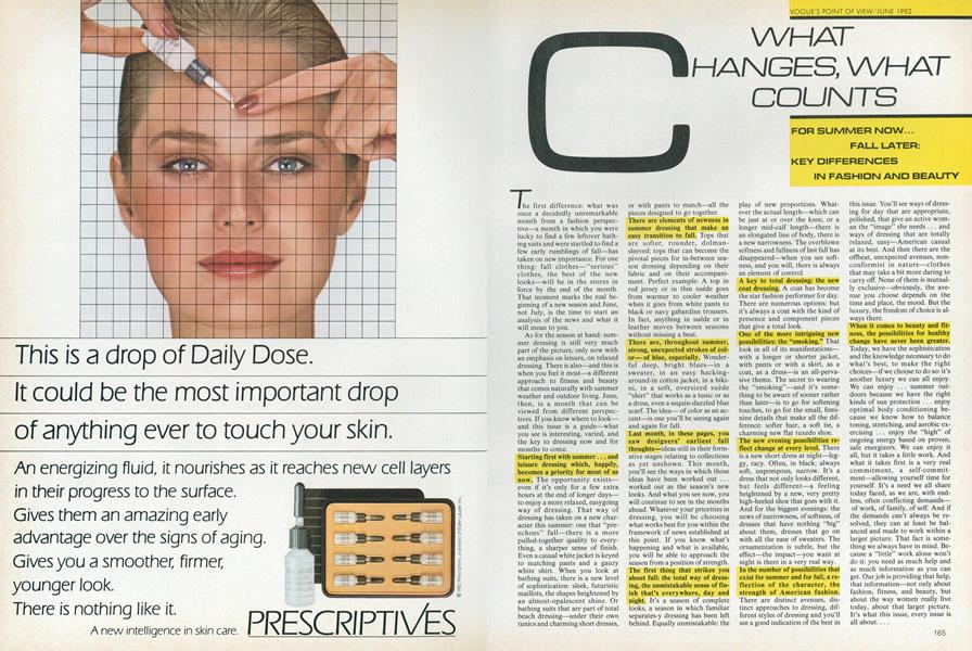 What Changes, What Counts | Vogue | JUNE 1982