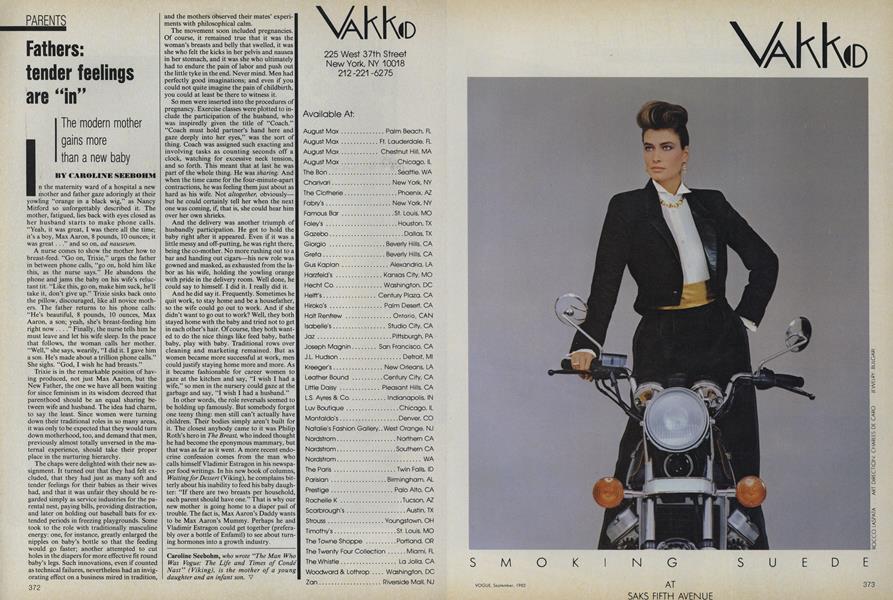 Fathers: Tender Feelings Are "In" | Vogue | september 1982