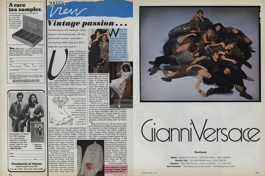 Vintage Passion | Vogue | september 1982