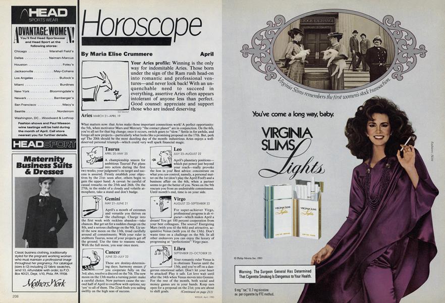 Horoscope | Vogue | APRIL, 1983
