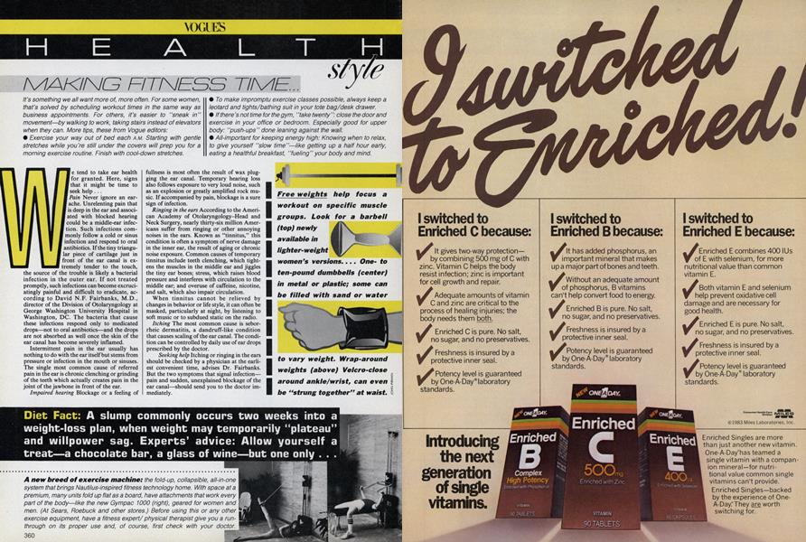 Making Fitness Time | Vogue | APRIL, 1983