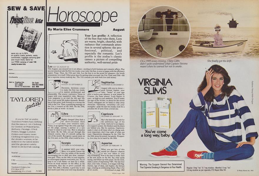Horoscope | Vogue | August 1983
