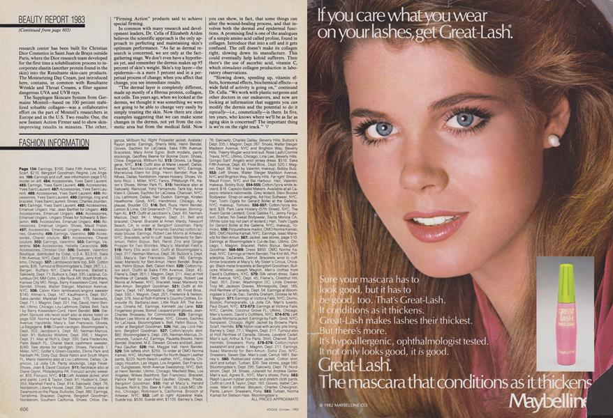Fashion Information | Vogue | October 1983