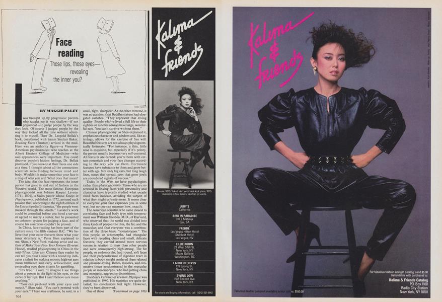 Face Reading | Vogue | December 1983