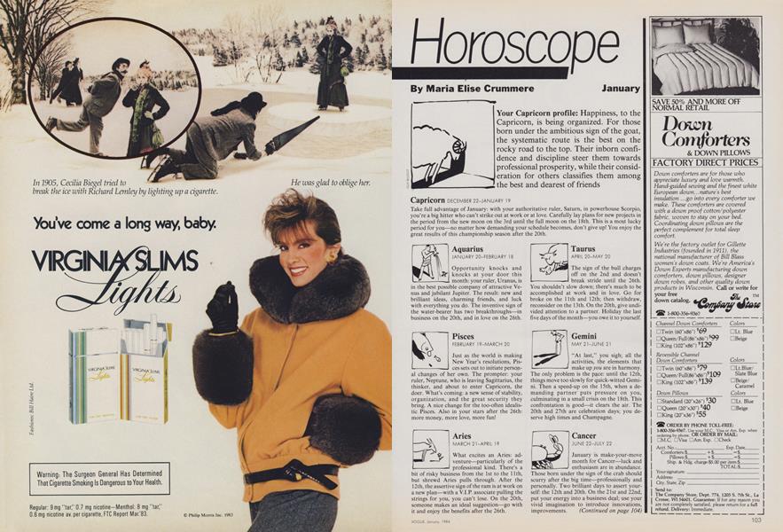 Horoscope | Vogue | January 1984