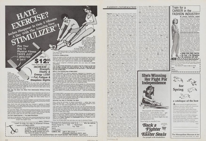 Fashion Information | Vogue | February 1984