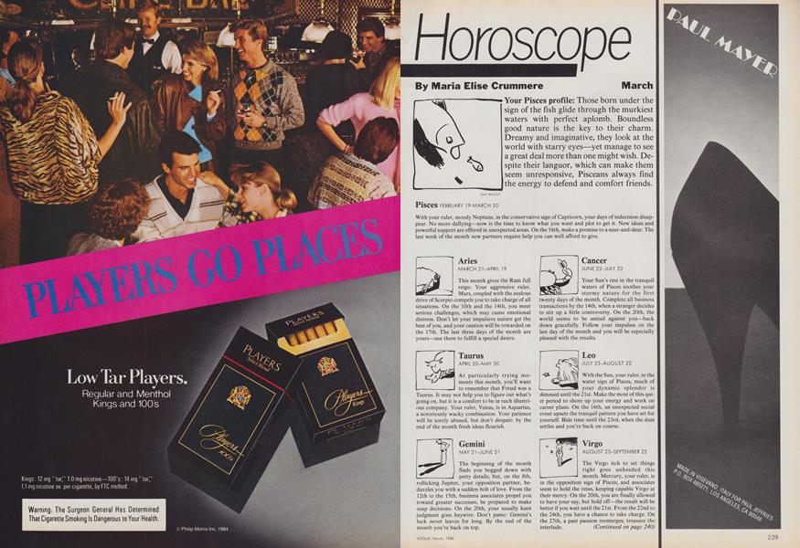 Horoscope | Vogue | March 1984
