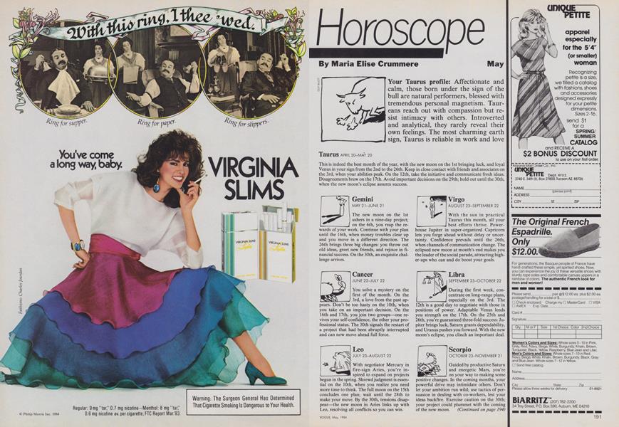 Horoscope | Vogue | May 1984
