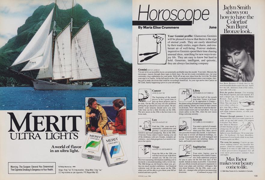 Horoscope | Vogue | June 1984
