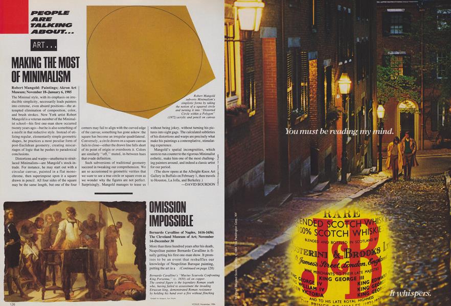 Art: Omission Impossible | Vogue | NOVEMBER 1984