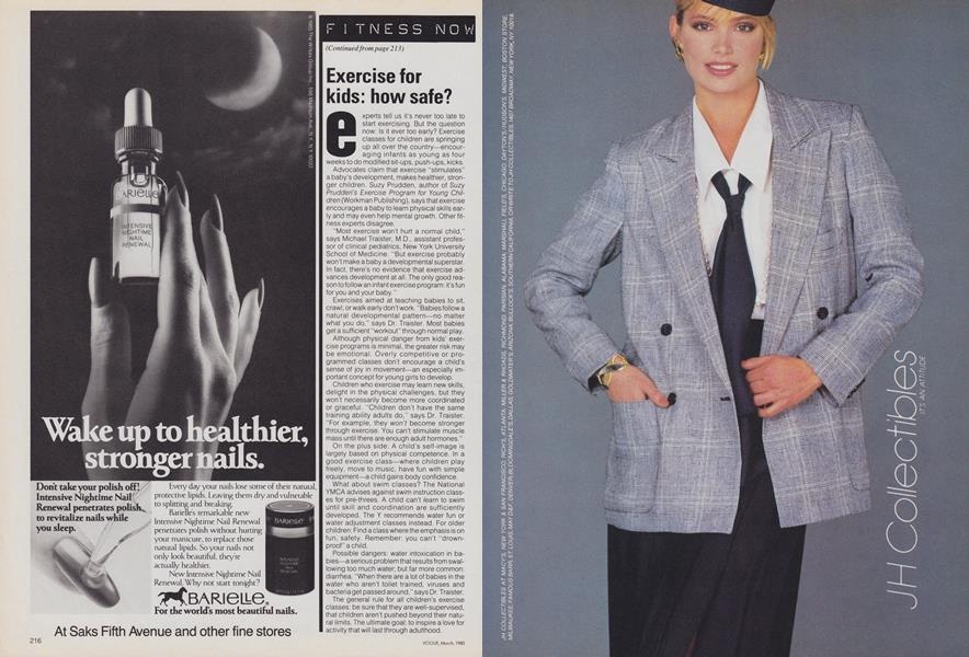 Exercise for Kids: How Safe? | Vogue | March 1985