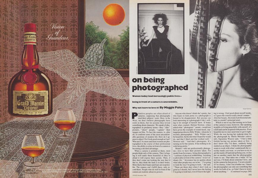 On Being Photographed | Vogue | November 1985