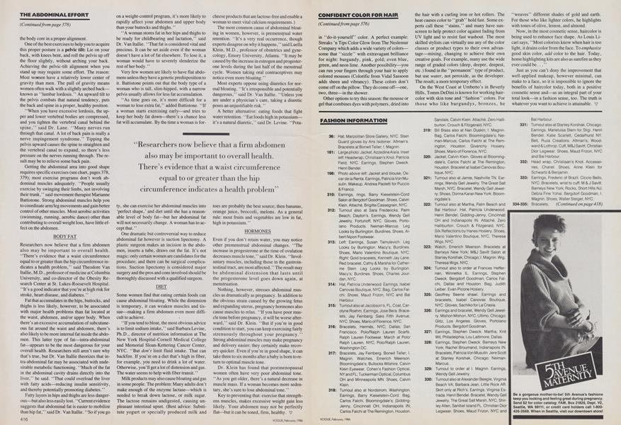 Fashion Information | Vogue | February 1986