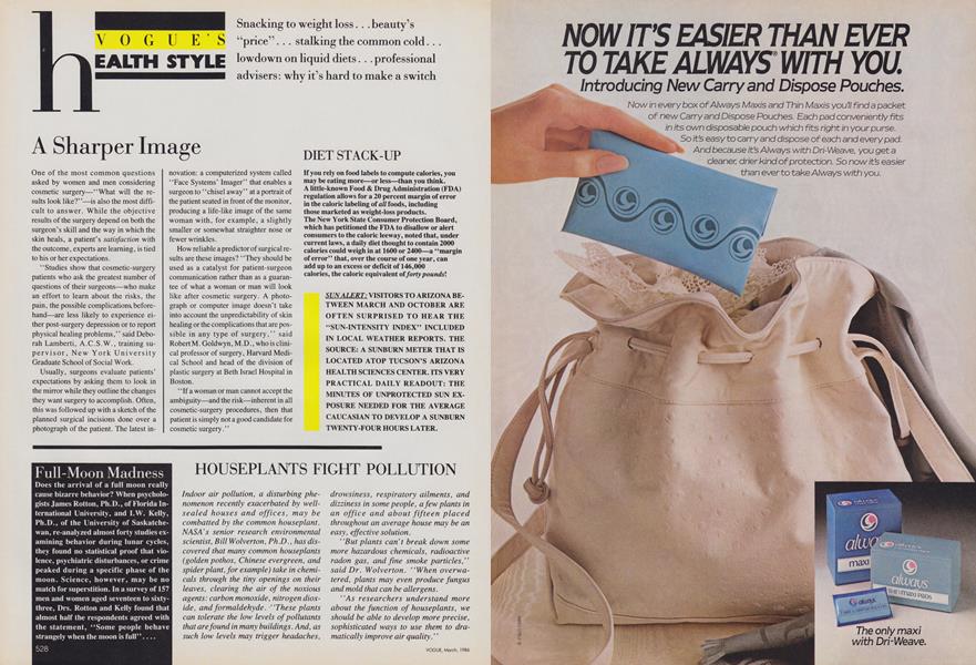 Full-moon Madness/Houseplants Fight Pollution | Vogue | MARCH 1986