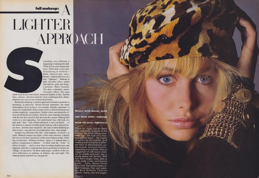 Fall Makeup: A Lighter Approach | Vogue | September 1986