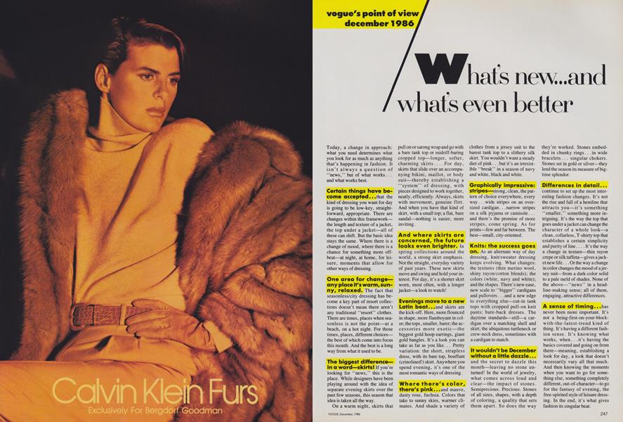 Whats New..and What's Even Better | Vogue | DECEMBER 1986