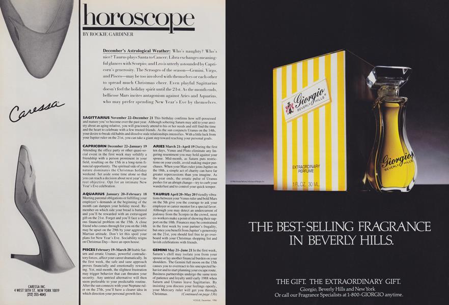 Horoscope | Vogue | DECEMBER 1986
