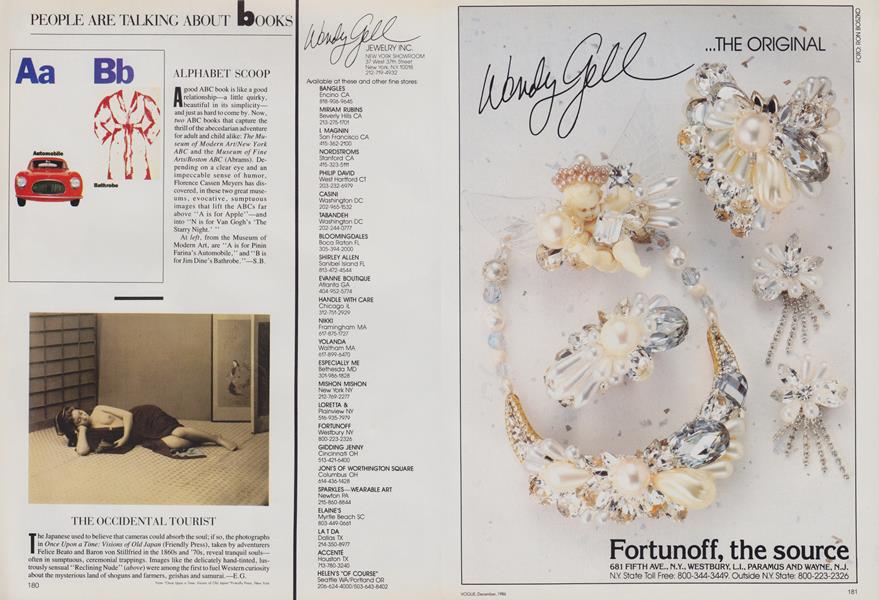 Books: Alphabet Scoop | Vogue | DECEMBER 1986