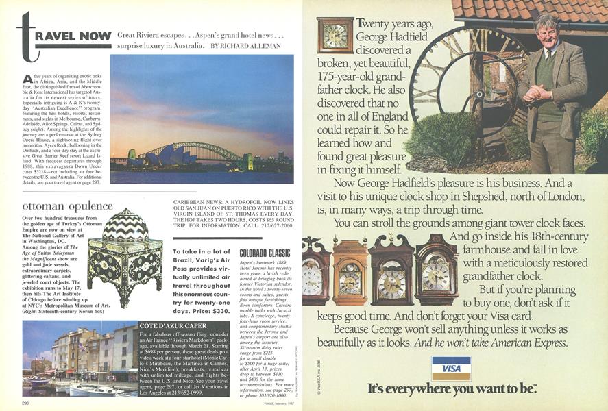 Travel Now | Vogue | FEBRUARY 1987